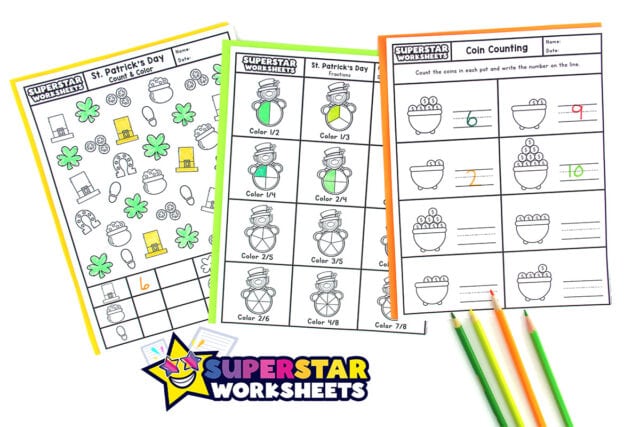 St Patrick's Day Worksheets - Superstar Worksheets