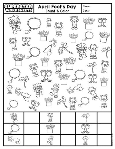 April Fool's Day Worksheets (Free Printables) - Superstar Worksheets