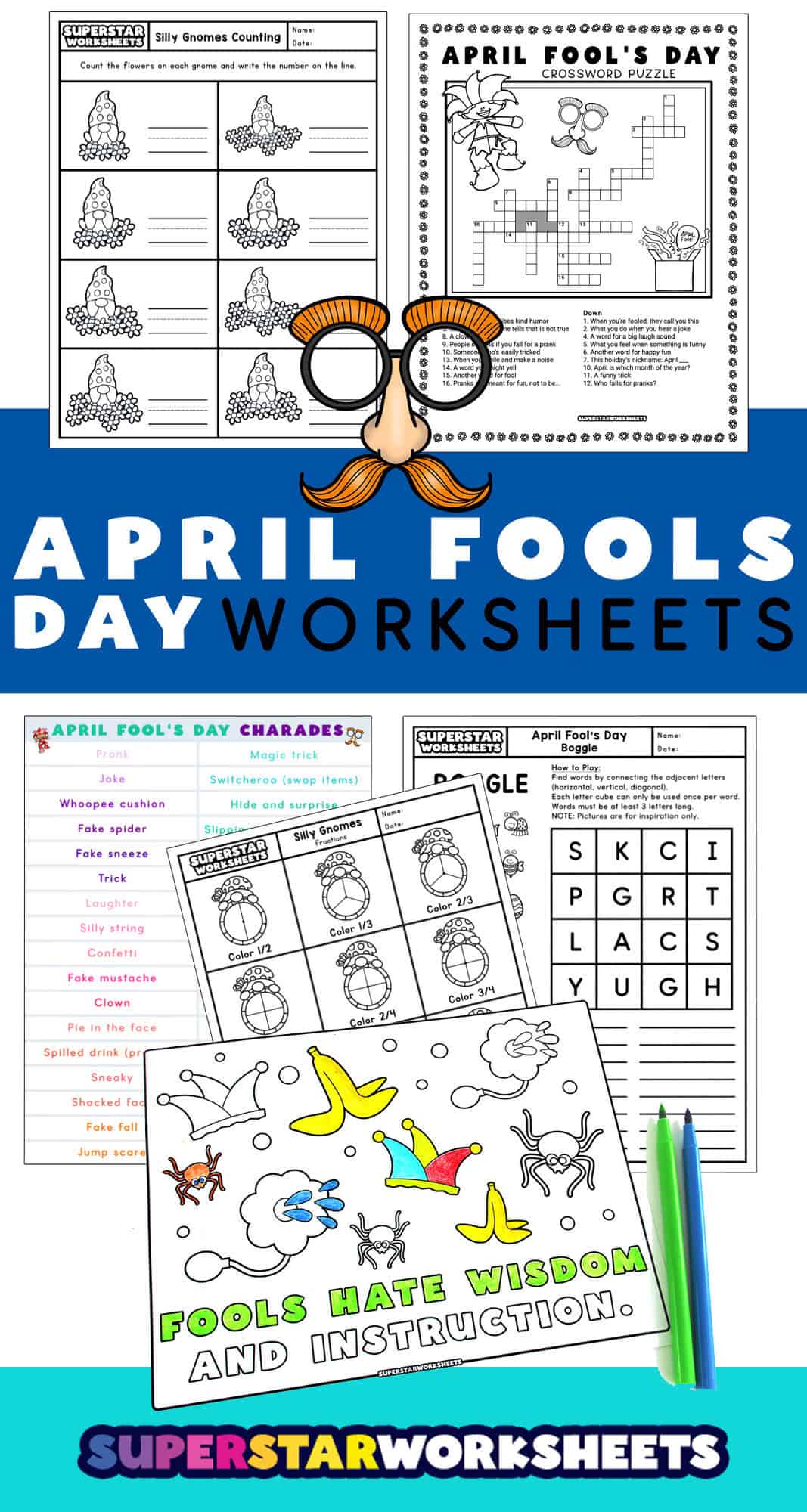 April Fool's Day Worksheets - Superstar Worksheets