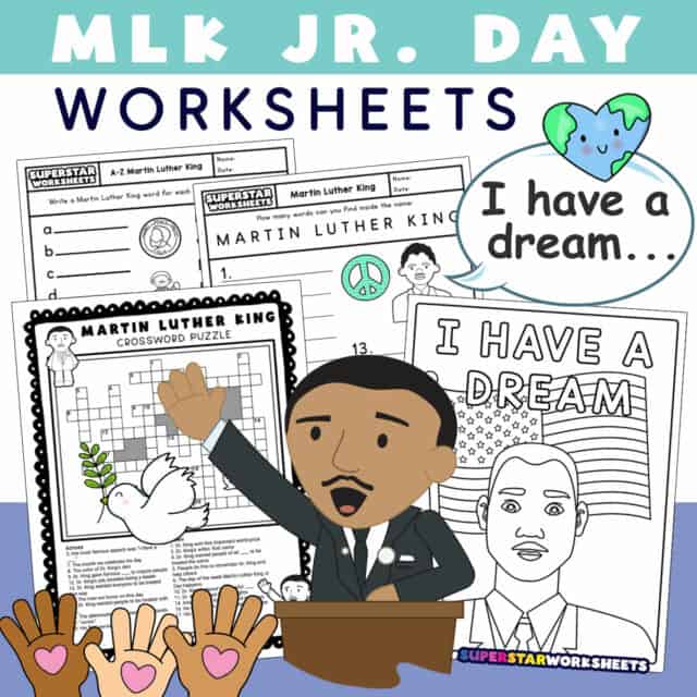 Martin Luther King Jr Worksheets - Superstar Worksheets