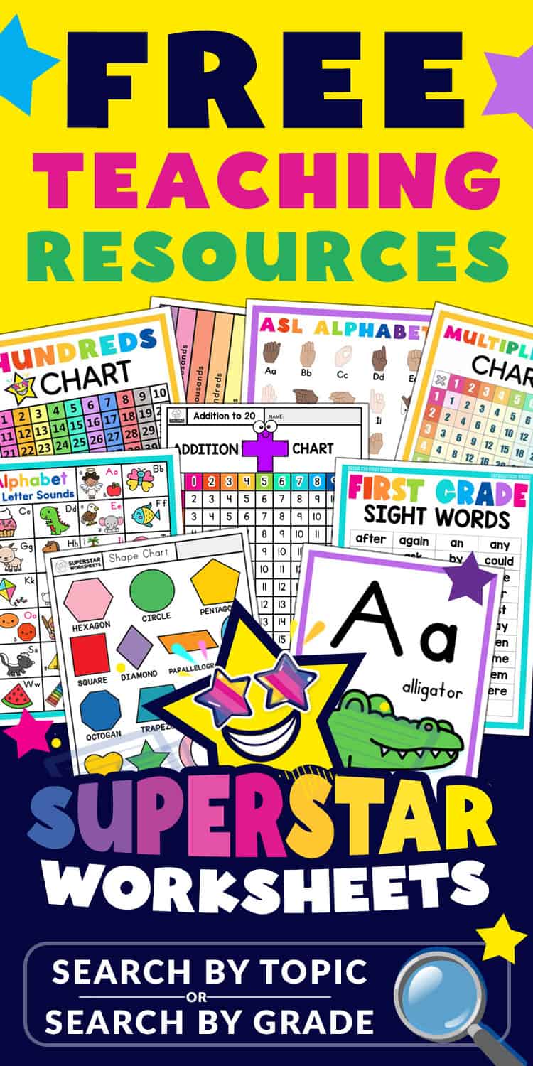 Free Worksheets - Superstar Worksheets