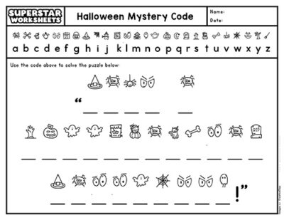 Halloween Worksheets (Free Printables) - Superstar Worksheets