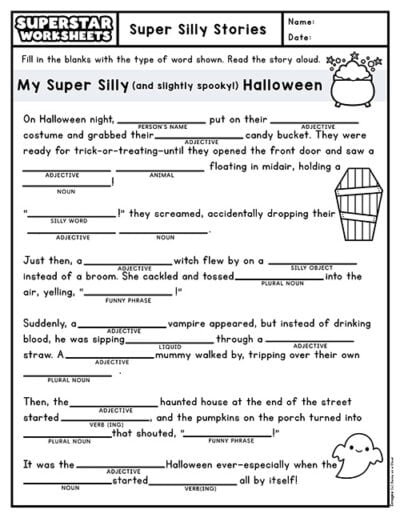 Halloween Worksheets (Free Printables) - Superstar Worksheets