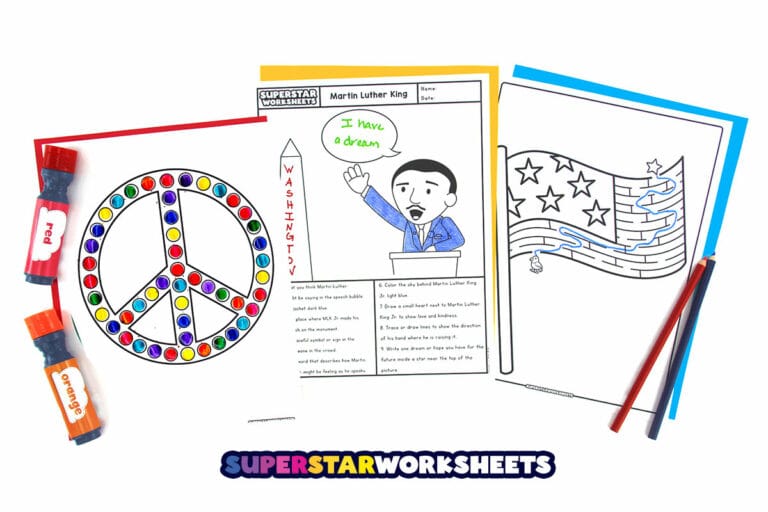 Martin Luther King Jr Worksheets (Free Printables) - Superstar Worksheets