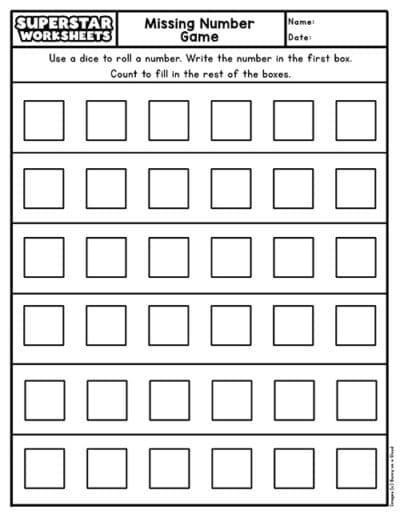 Missing Number Worksheets - Superstar Worksheets