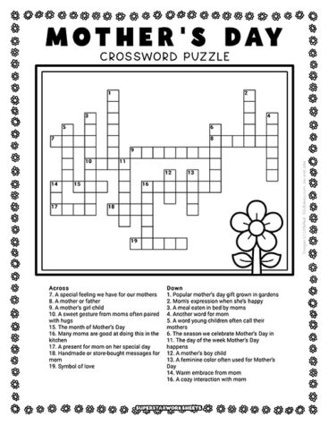 Mother's Day Worksheets (Free Printables) - Superstar Worksheets