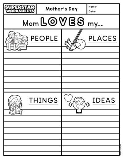 Mother's Day Worksheets - Superstar Worksheets