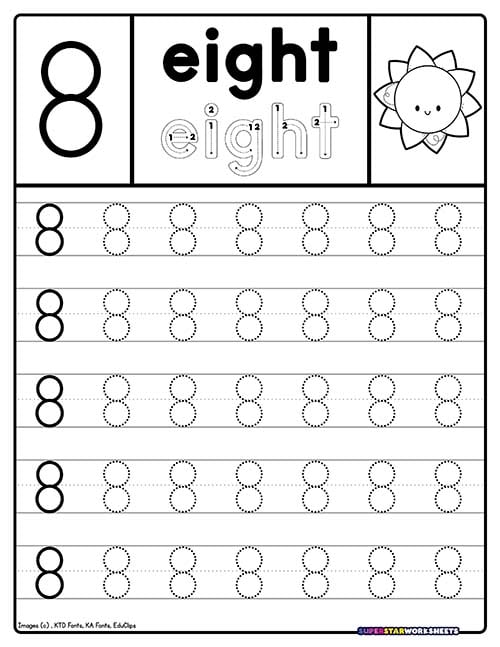 Number 8 Worksheets Superstar Worksheets Number 8 Worksheets Superstar Worksheets