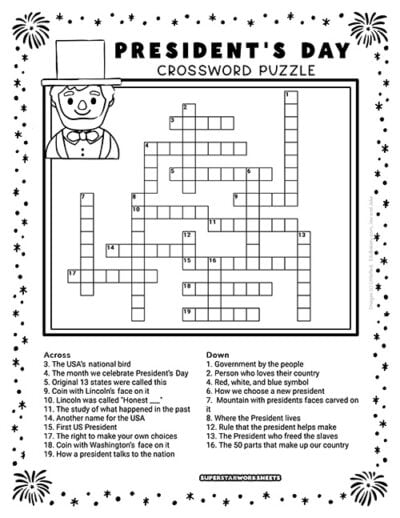 Presidents Day Worksheets - Superstar Worksheets