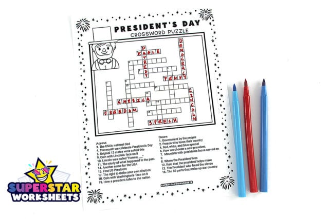 Presidents Day Worksheets - Superstar Worksheets