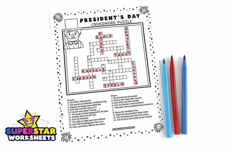 Presidents Day Worksheets - Superstar Worksheets