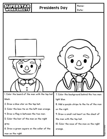 Presidents Day Worksheets (Free Printables) - Superstar Worksheets