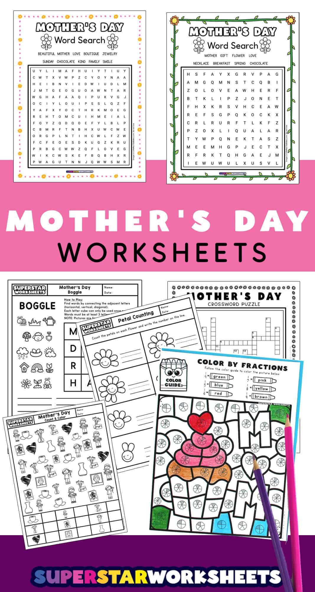 Mother's Day Worksheets - Superstar Worksheets