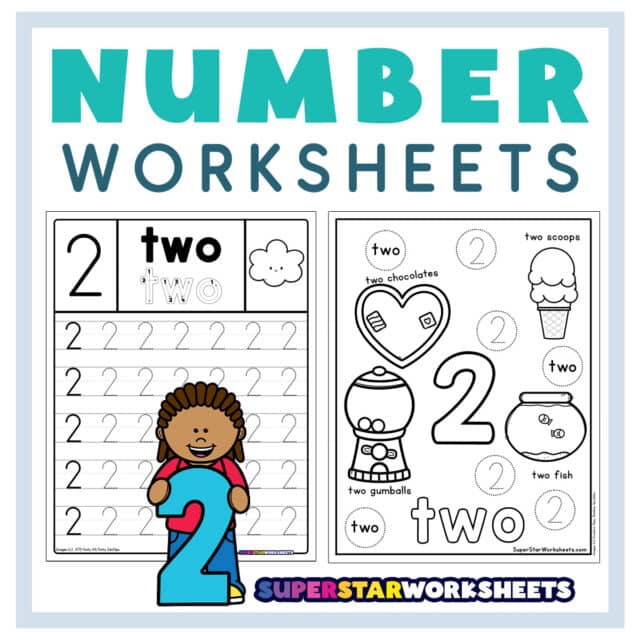 Number 2 Worksheets - Superstar Worksheets