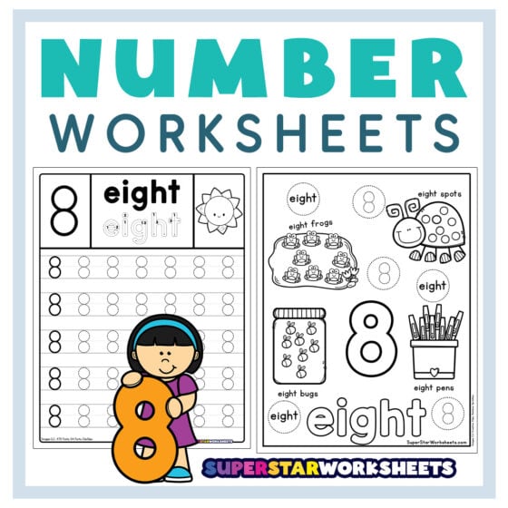 Number 8 Worksheets - Superstar Worksheets