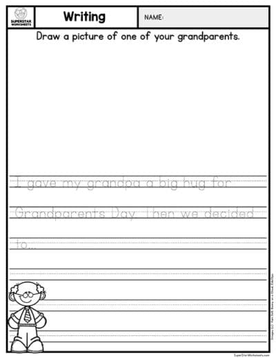 Grandparents Day Printables - Superstar Worksheets