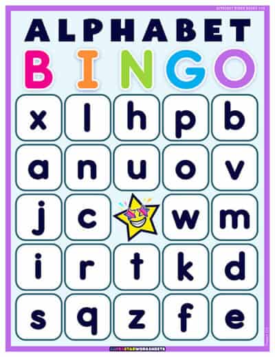 Alphabet BINGO - Superstar Worksheets