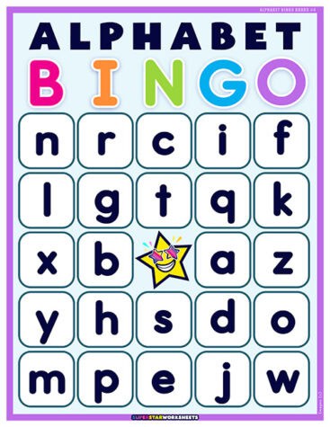 Alphabet BINGO - Superstar Worksheets