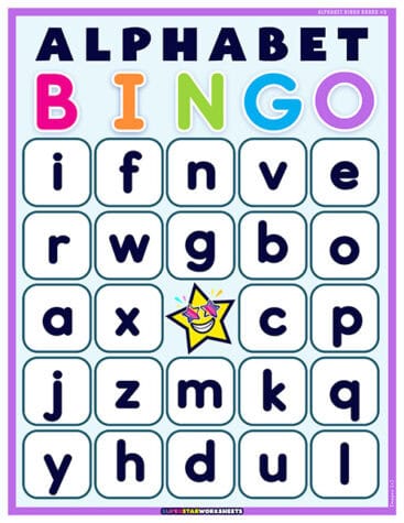 Alphabet BINGO - Superstar Worksheets