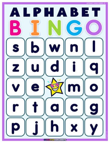 Alphabet BINGO - Superstar Worksheets