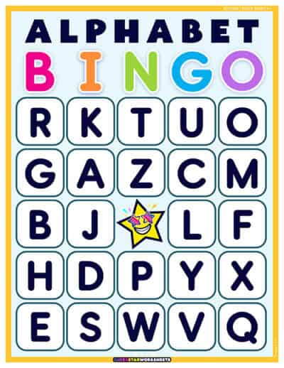 Alphabet BINGO - Superstar Worksheets