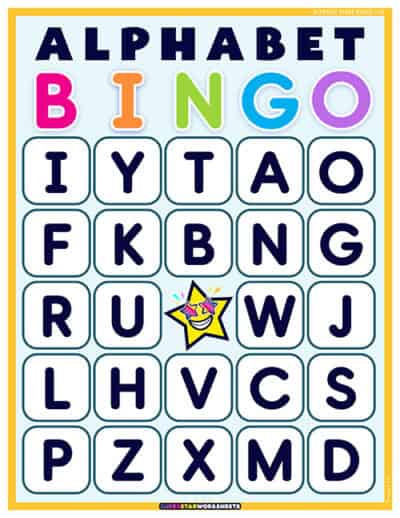 Alphabet BINGO - Superstar Worksheets
