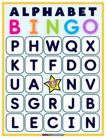 Alphabet BINGO - Superstar Worksheets