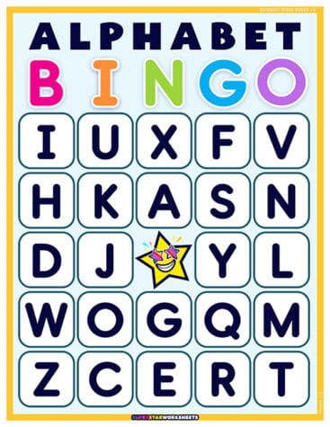 Alphabet BINGO - Superstar Worksheets