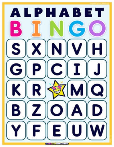 Alphabet BINGO - Superstar Worksheets