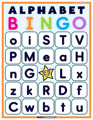 Alphabet BINGO - Superstar Worksheets