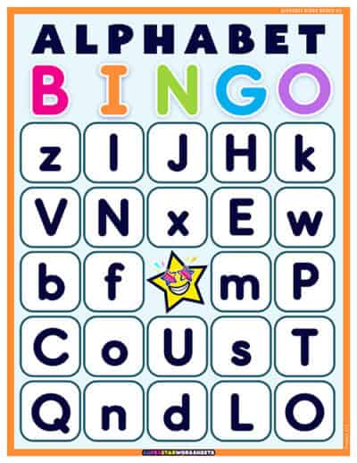 Alphabet BINGO - Superstar Worksheets