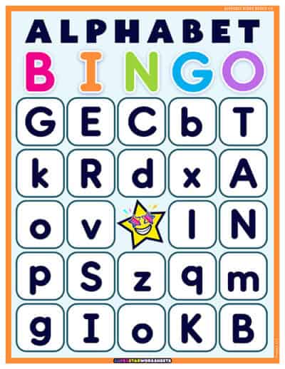Alphabet BINGO - Superstar Worksheets