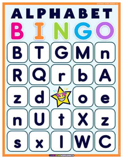 Alphabet BINGO - Superstar Worksheets