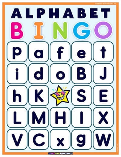 Alphabet BINGO - Superstar Worksheets