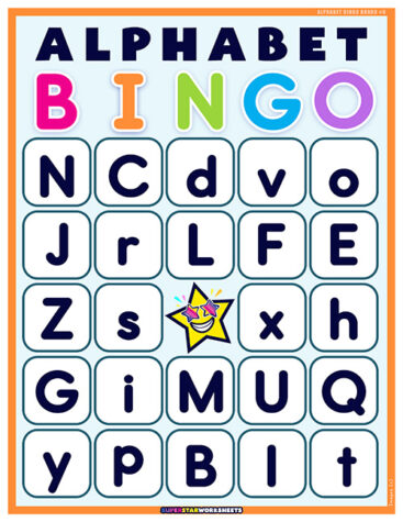 Alphabet BINGO - Superstar Worksheets