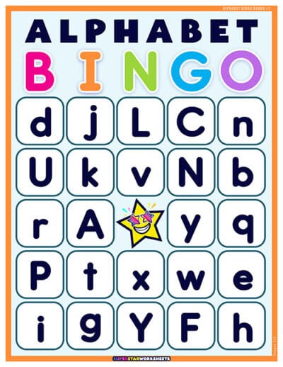Alphabet BINGO - Superstar Worksheets