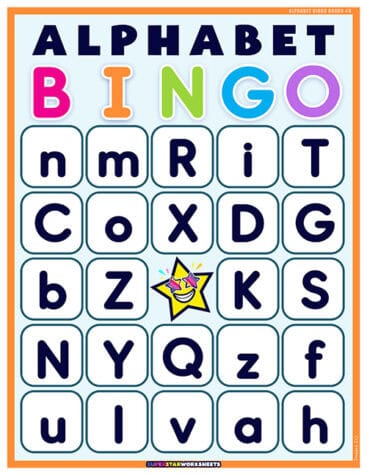 Alphabet BINGO - Superstar Worksheets