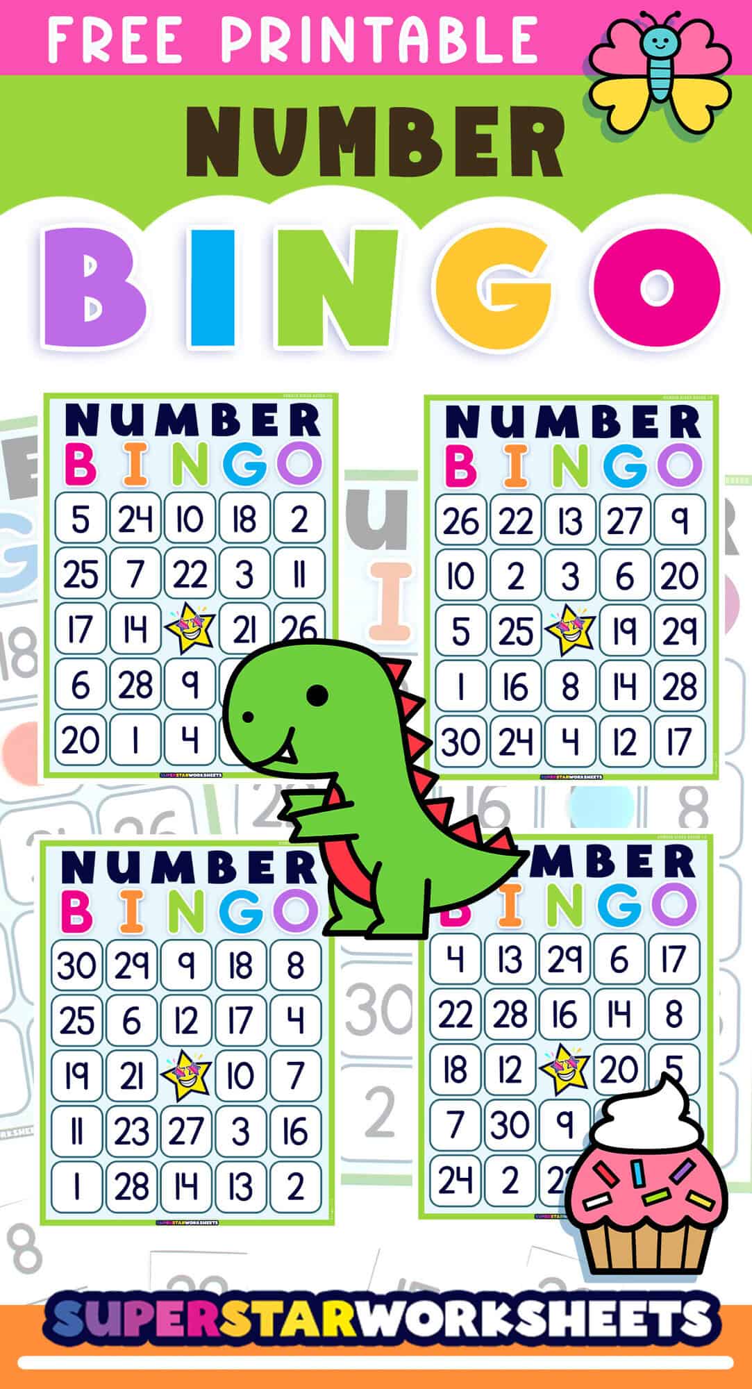 Number BINGO - Superstar Worksheets
