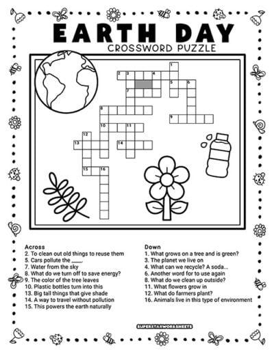 Earth Day Worksheets - Superstar Worksheets