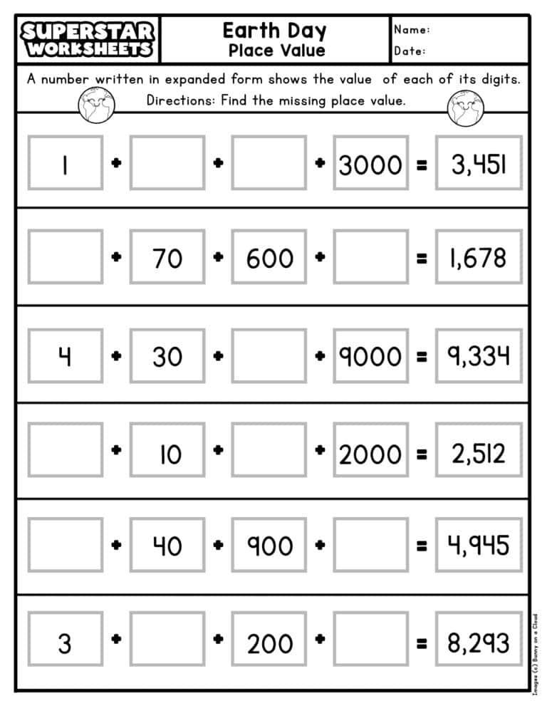 Earth Day Worksheets - Superstar Worksheets