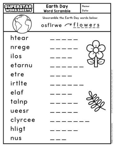 Earth Day Worksheets (Free Printables) - Superstar Worksheets