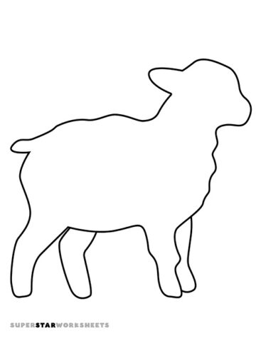 Sheep Template (Free Printables) - Superstar Worksheets
