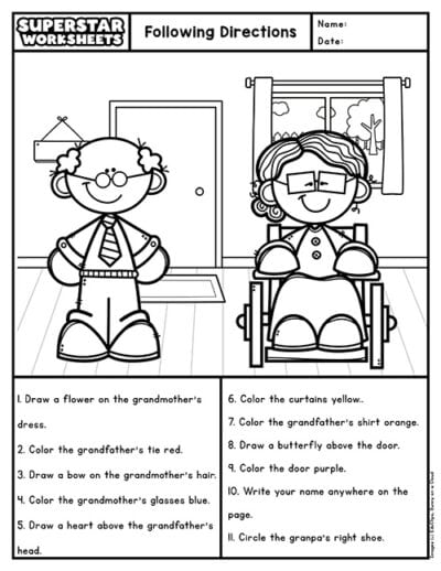 Grandparents Day Printables - Superstar Worksheets