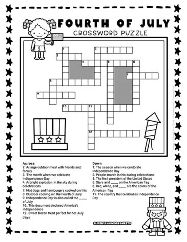 Fourth of July Worksheets - Superstar Worksheets