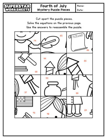 Fourth of July Worksheets - Superstar Worksheets