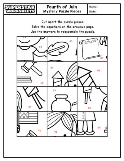 Fourth of July Worksheets - Superstar Worksheets