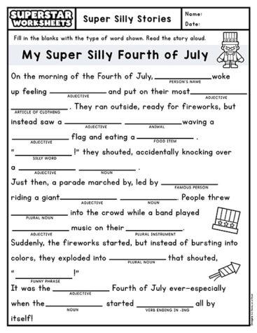 Fourth of July Worksheets - Superstar Worksheets