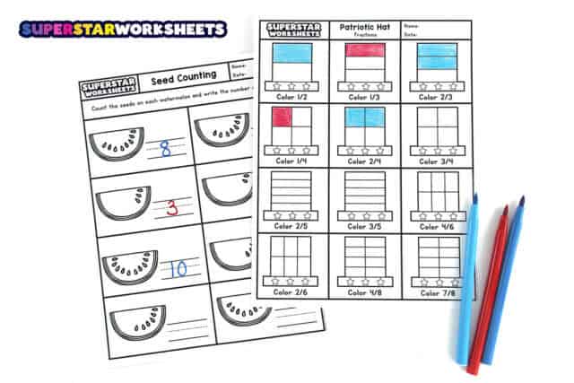Fourth of July Worksheets (Free Printables) - Superstar Worksheets