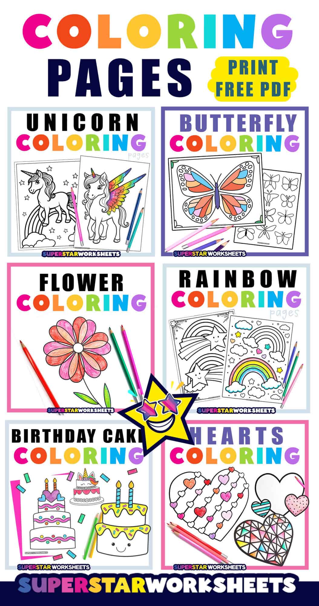 Coloring Pages - Superstar Worksheets