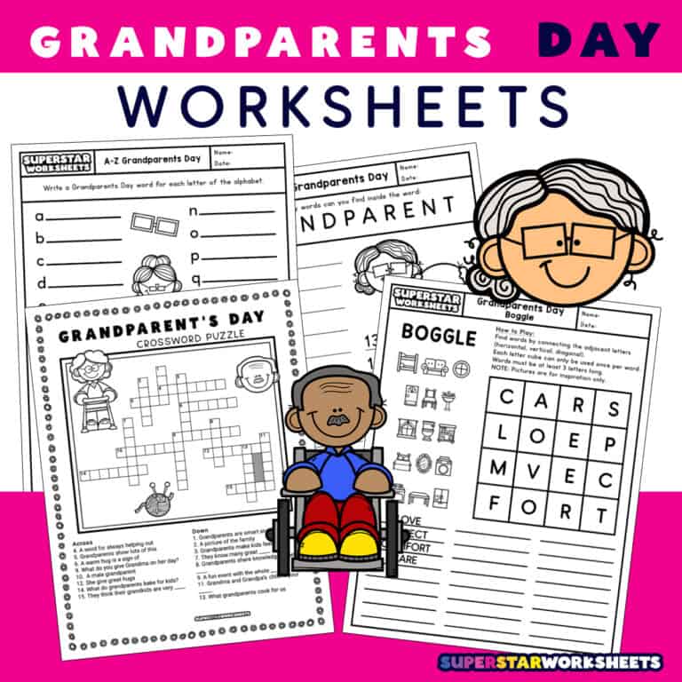 Grandparents Day Worksheets (Free Printables) - Superstar Worksheets